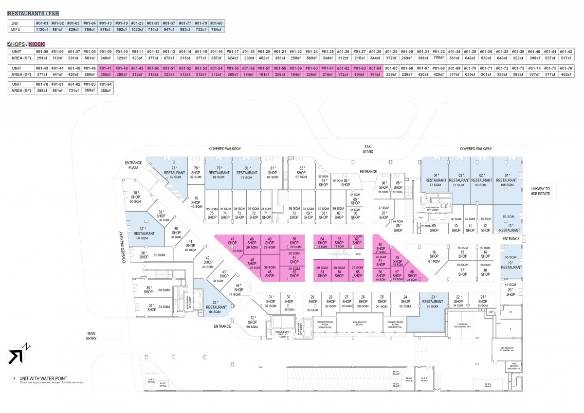Junction-Nine-Commercial Site Plan with sizes L1